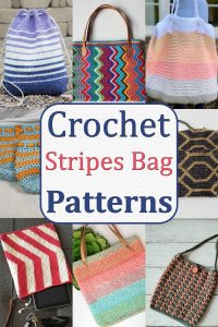 8 Free Crochet Stripes Bag Patterns For Storage And Style - DIYs Maker