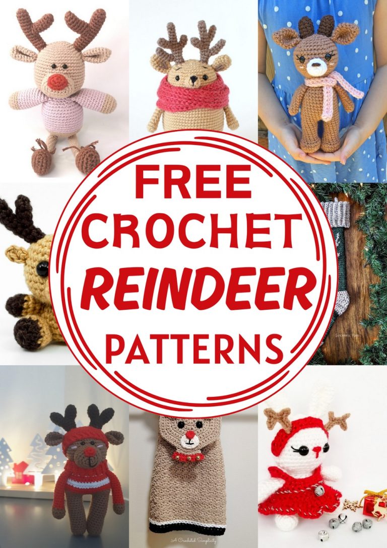 17 Free Crochet Reindeer Patterns For Festive Season - DIYs Maker