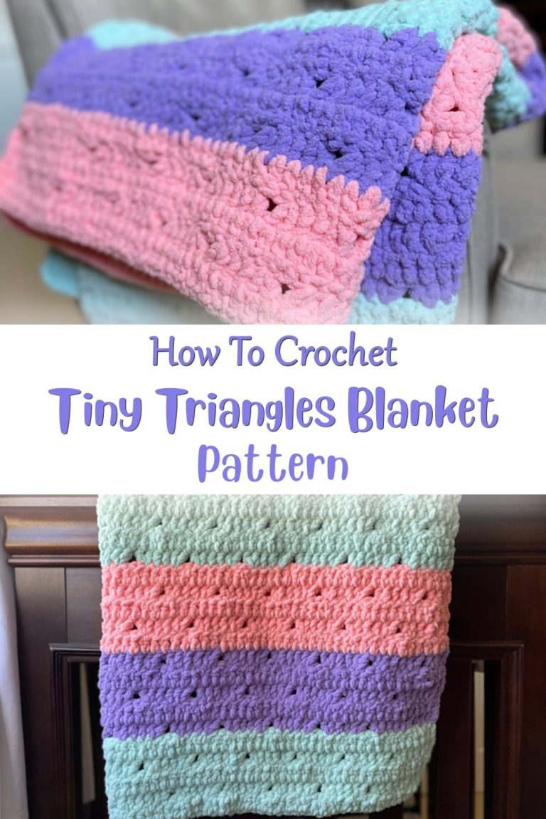 8 Free Crochet Triangles Blanket Patterns Made In Different Colors ...