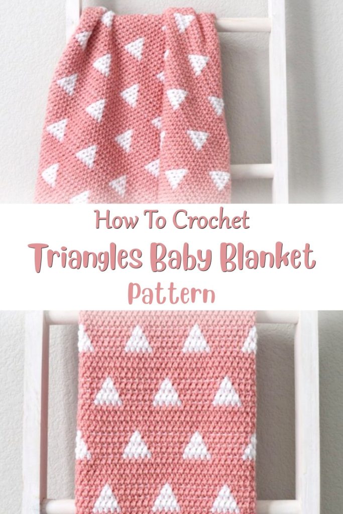8 Free Crochet Triangles Blanket Patterns Made In Different Colors ...